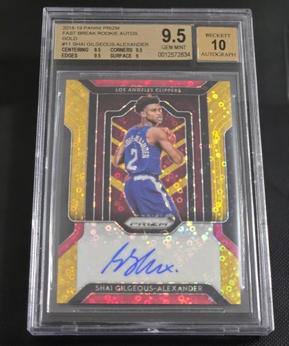 2018 Panini Fast Break GOLD Rookie Shai Gilgeous Alexander Auto #/10 ...