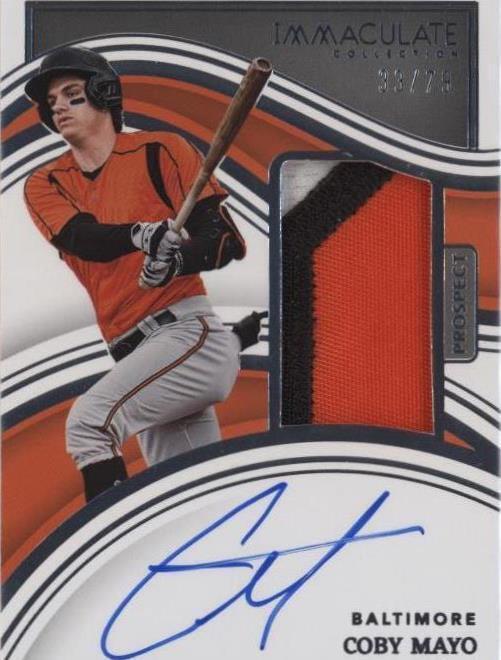 2023 Panini Immaculate Collection - Prospect Patch Autographs Coby Mayo ...