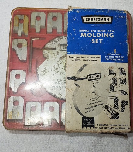 SEARS CRAFTSMAN TOOL No. 9-3215 BENCH & RADIAL SAW MOLDING HEAD CUTTER ...