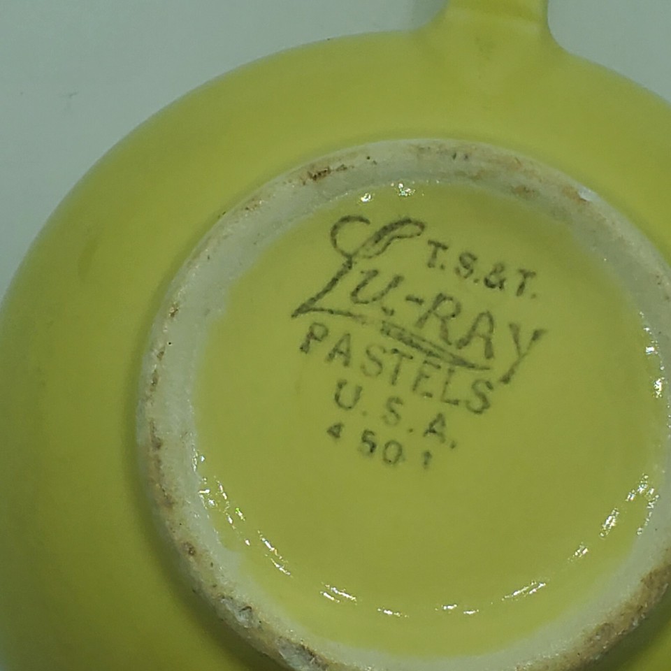 LuRay Creamer Yellow Lu-Ray Pastels Taylor Smith Taylor TS&T Mid Century Modern | eBay