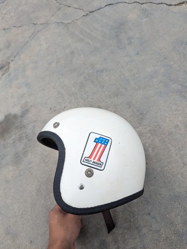 60s Harley Davidson Open Face Motorcycle Helmet Vintage | eBay