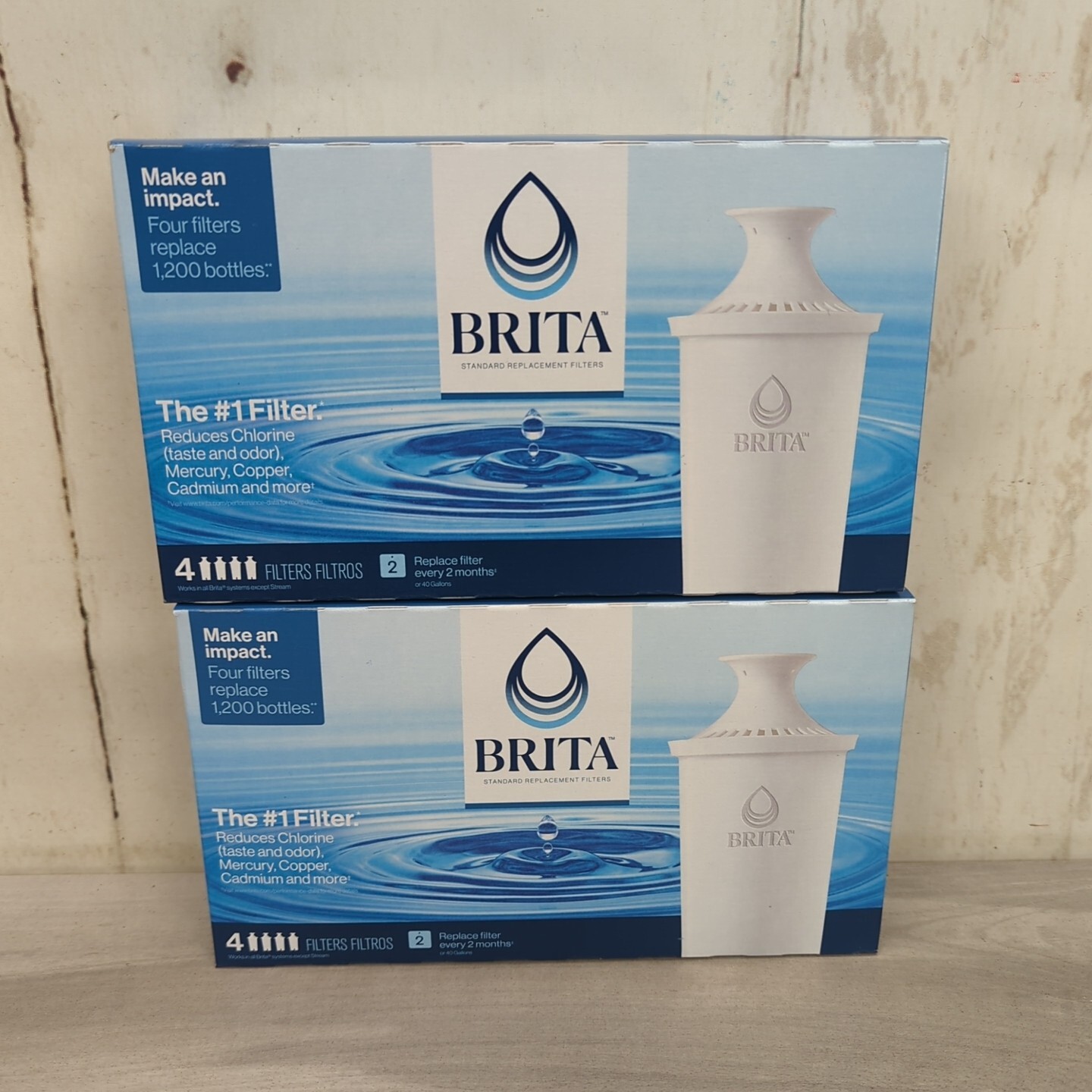 Lot Of 2 Brita Standard Replacement Filters For Brita Water Pitchers ...