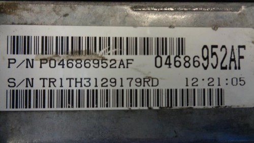 00 CARAVAN CHASSIS ECM TRANSMISSION RH ENGINE COMPARTMENT W/O AUTOSTICK ...