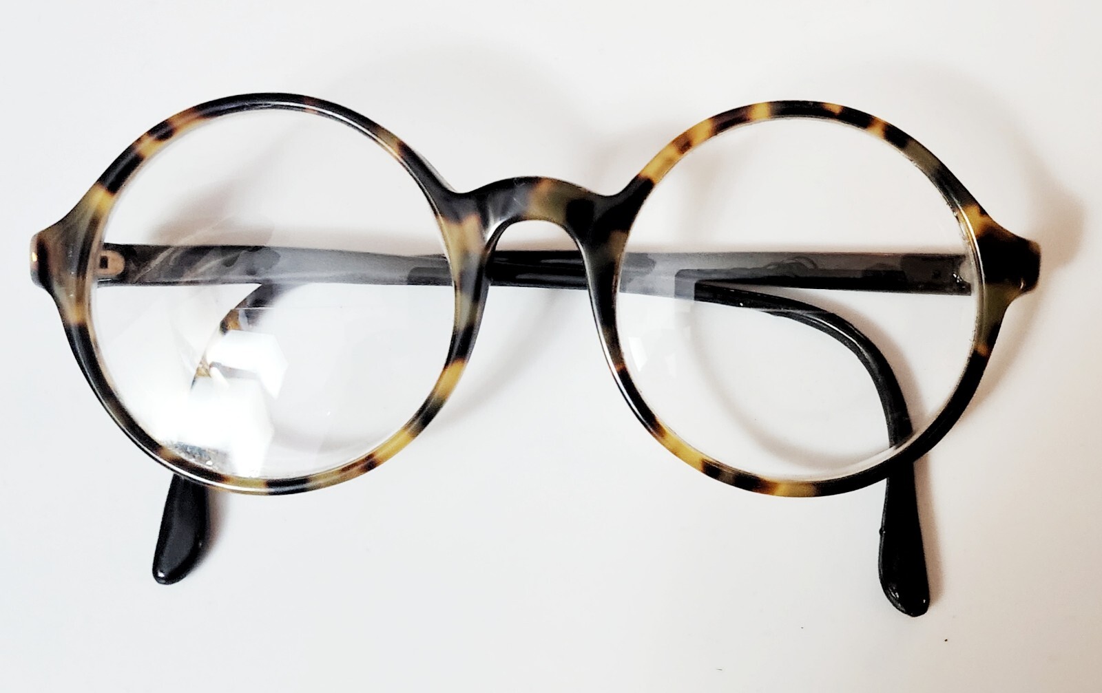 Rare Antique 1920s Round Tortoise Shell Eyeglasses - Gem