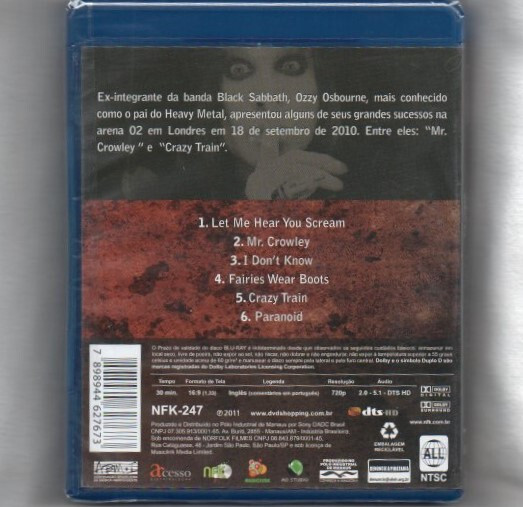 Ozzy Osbourne Blu-Ray Brand New Sealed Very Rare | eBay UK