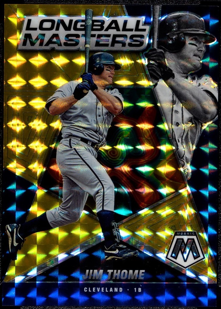 2022 Panini Mosaic - Longball Masters Jim Thome #LM-6 Gold Mosaic Prizm ...