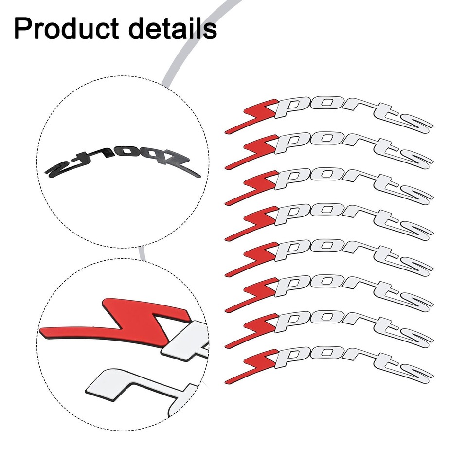 Unique 3D Letters Rubber Decals for Wheel Styling Perfect for Car ...