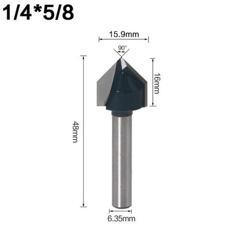 Router Bits Engraving High Strength Solid Hardened Steel 1/4inch 6.35mm ...
