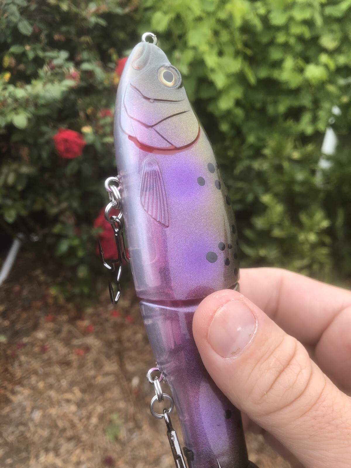 Custom Painted Glide bait slide 185 New MoldPremium Blank Crystal TROUT ...
