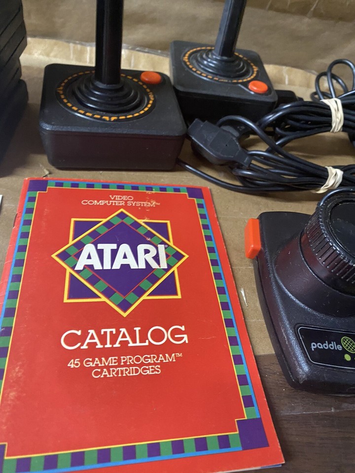 Atari 2600 Accessories Bundle-7 Games, Joysticks, Paddles & More Lot ...