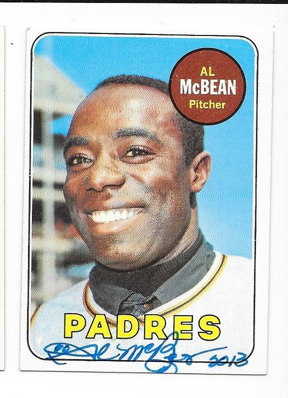 AL MCBEAN 1969 TOPPS AUTOGRAPHED SIGNED # 14 SAN DIEGO PADRES | eBay