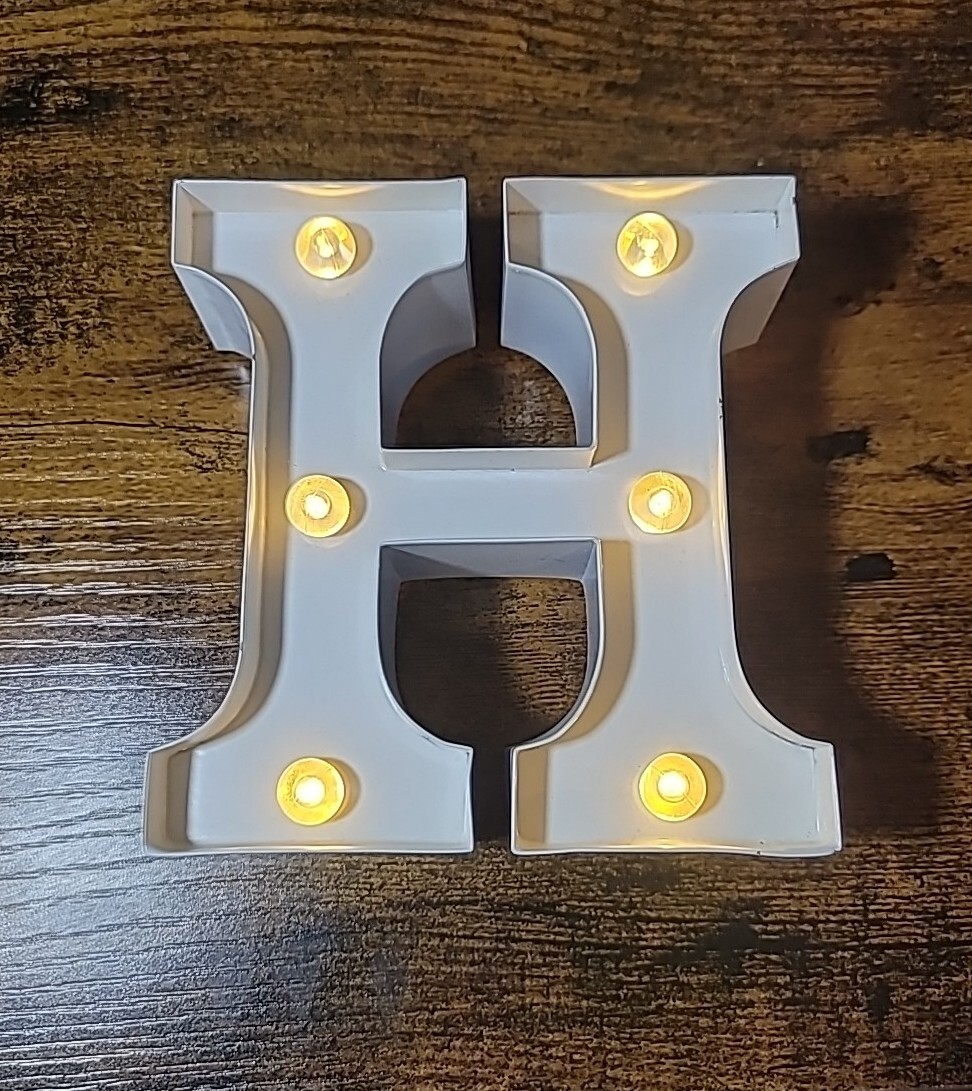H Light Up Letter