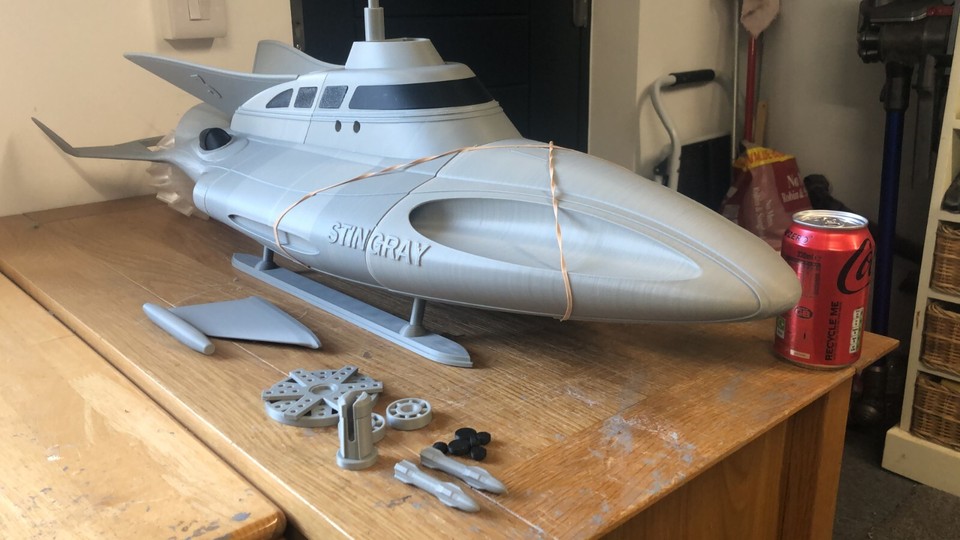 Stingray submarine model 40" long- VERY LARGE - 3d printed | eBay UK