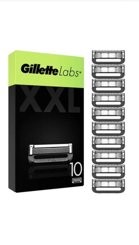 10 X Gillette Labs Razor Blade Refills Replacement Cartridges Genuine ...