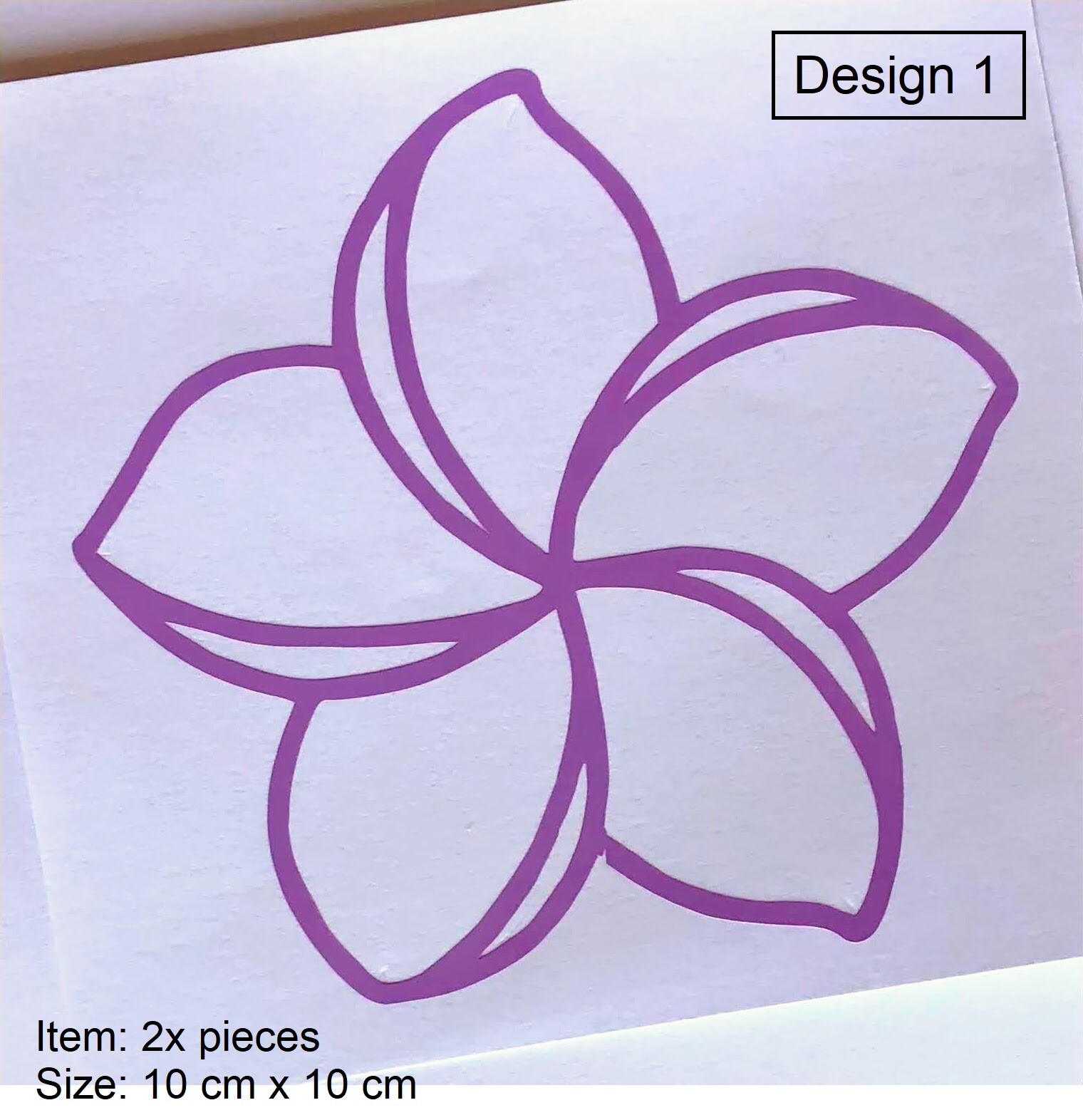 2x FRANGIPANI Sticker for Glass Car Window Laptop Skateboard Flower ...