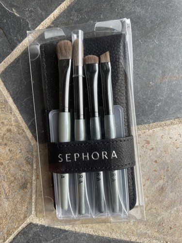 Sephora Collection Eyeshadow Brush Set - 4 Eye Brushes and Pouch ...