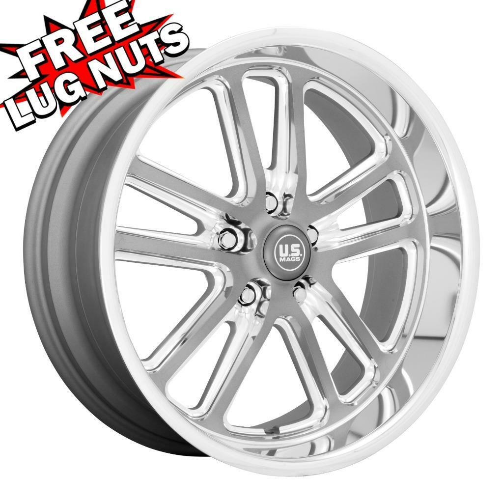 22 inch 22x11 US Mag 1PC U130 BULLET GUNMETAL wheels rims 5x5 5x127 +18 ...