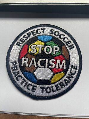 Stop Racism Respect Soccer Practice Tolerance Patch Iron On 3” Football ...
