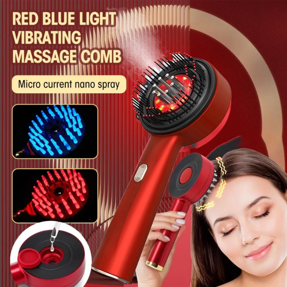 Massager Comb Electric Red Light Hair Brush For Hair Growth Hair Oil ...