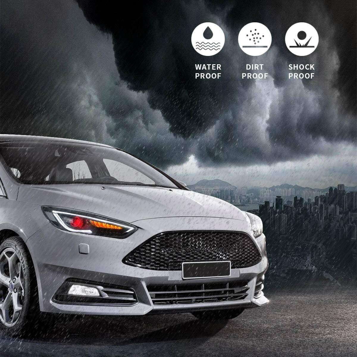 VLAND LED Headlights for 2015-2018 Ford Focus Demon Eyes w/Sequential ...