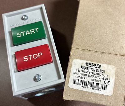 CUTLER HAMMER 10250H5200 PUSHBUTTON STATION STOP/START BUTTON | eBay