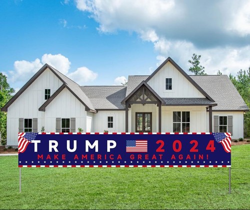 Donald Trump 2024 For President Re Election Campaign Large Banner Sign ...