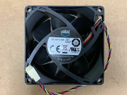 Cooler Master FA08025M12LPA cooling fan 12V 0.45A 80*80*25MM 4pin PWM ...