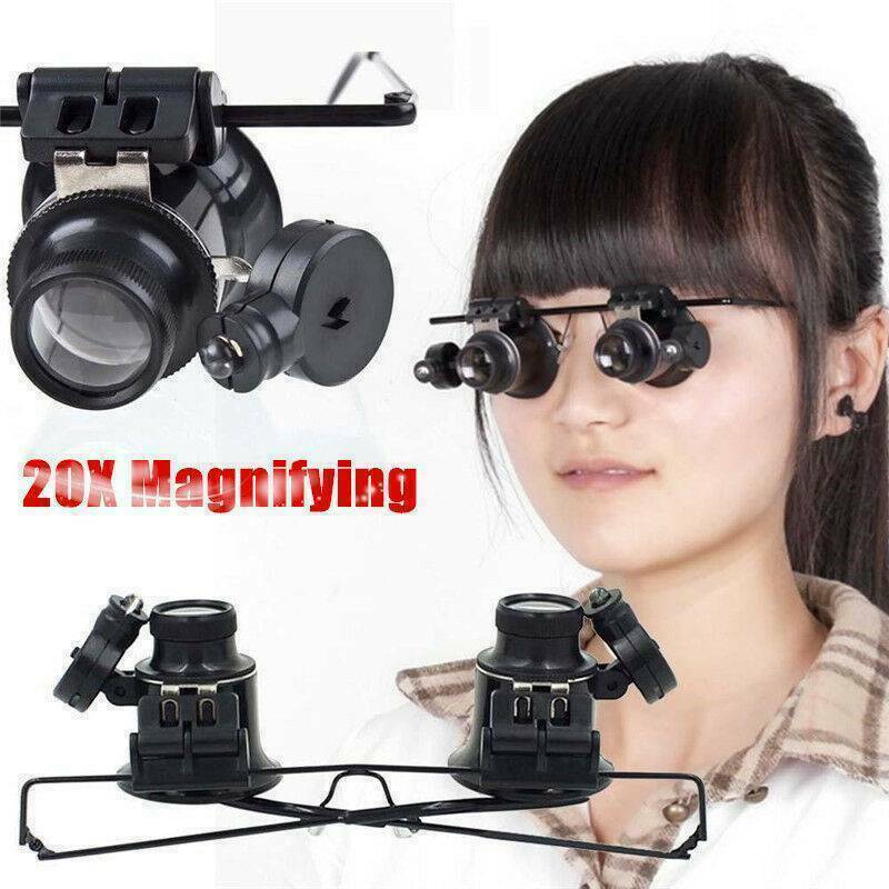 20X Magnifier Magnifying Eye Glass Loupe Jeweler Watch Repair Kit W ...