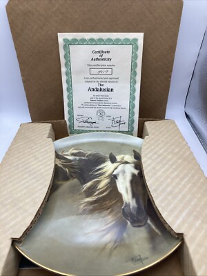 Fred Stone "The Andalusian" Collector Plate Horse Art W/Certificate | eBay