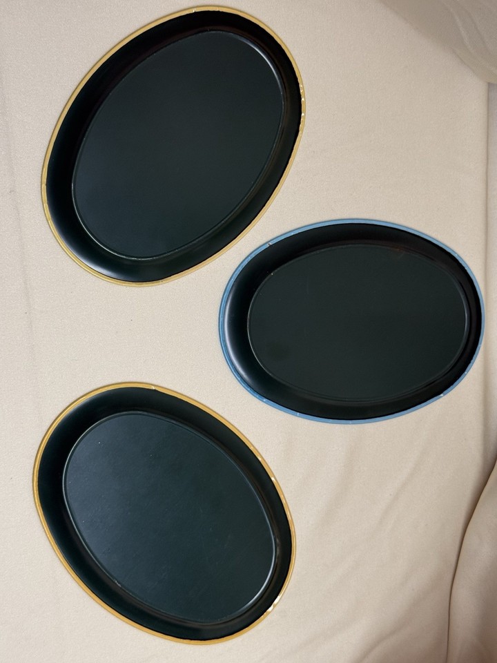 3 Coca Cola Oval Tin Advertising Trays 1973 Vintage Coke Soda ...