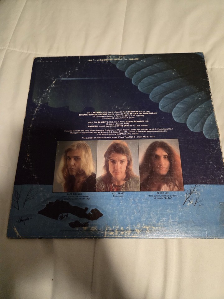 Original 1975 Rush "Fly By Night" LP Mercury Records SRM-1-1023 Vinyl | eBay
