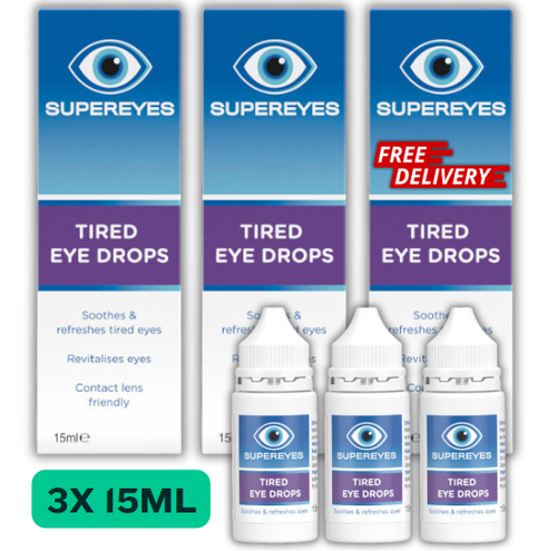 3 x EYE DROPS Supereyes Tired Eye Drops 15ml BEST VALUE ⏳ LIMITED TIME OFFER ⌛ | eBay UK