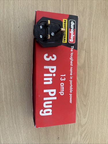 MK DURAPLUG PF133BLK PLUG, Rubber 13A, 230V, UK, BLACK Mains Plug ...