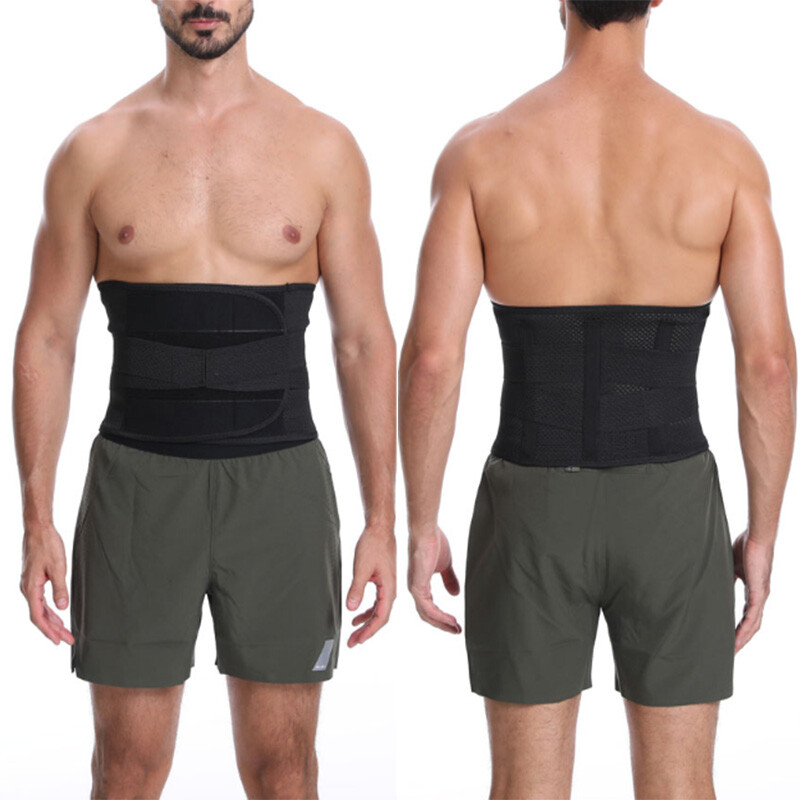 Women Mens Lower Lumbar Back Support Brace Belt Double Pull Strap Pain ...