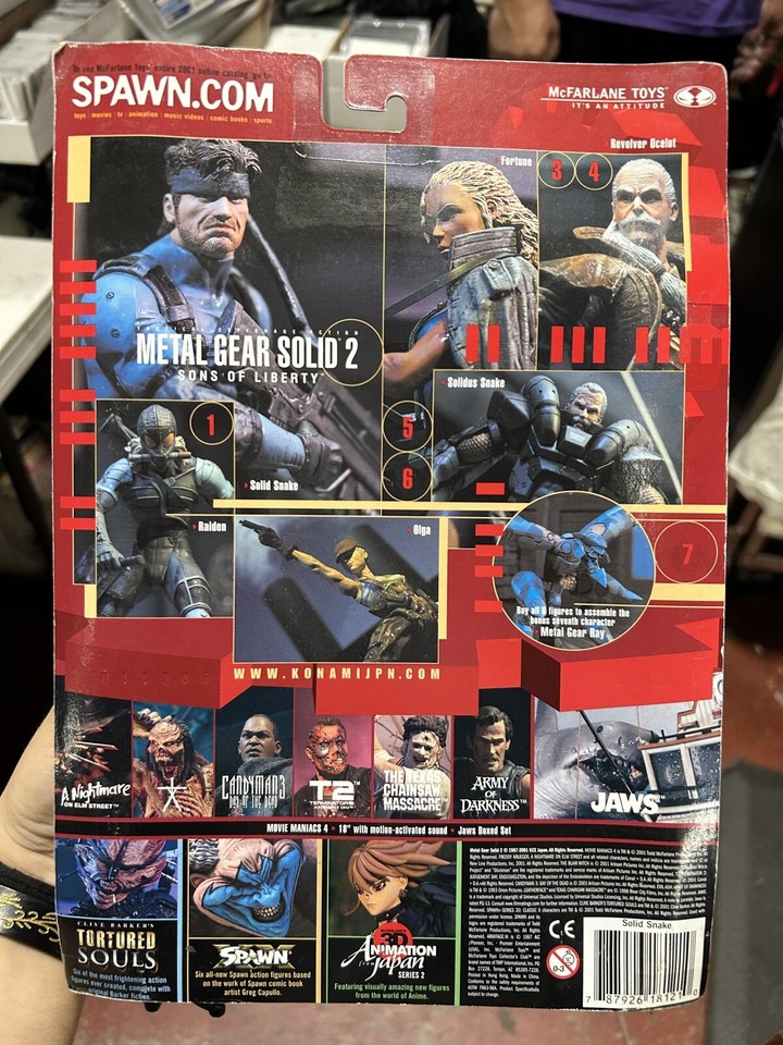 Metal Gear Solid 2 - SOLID SNAKE Action Figure (McFarlane Toys, 2001 ...