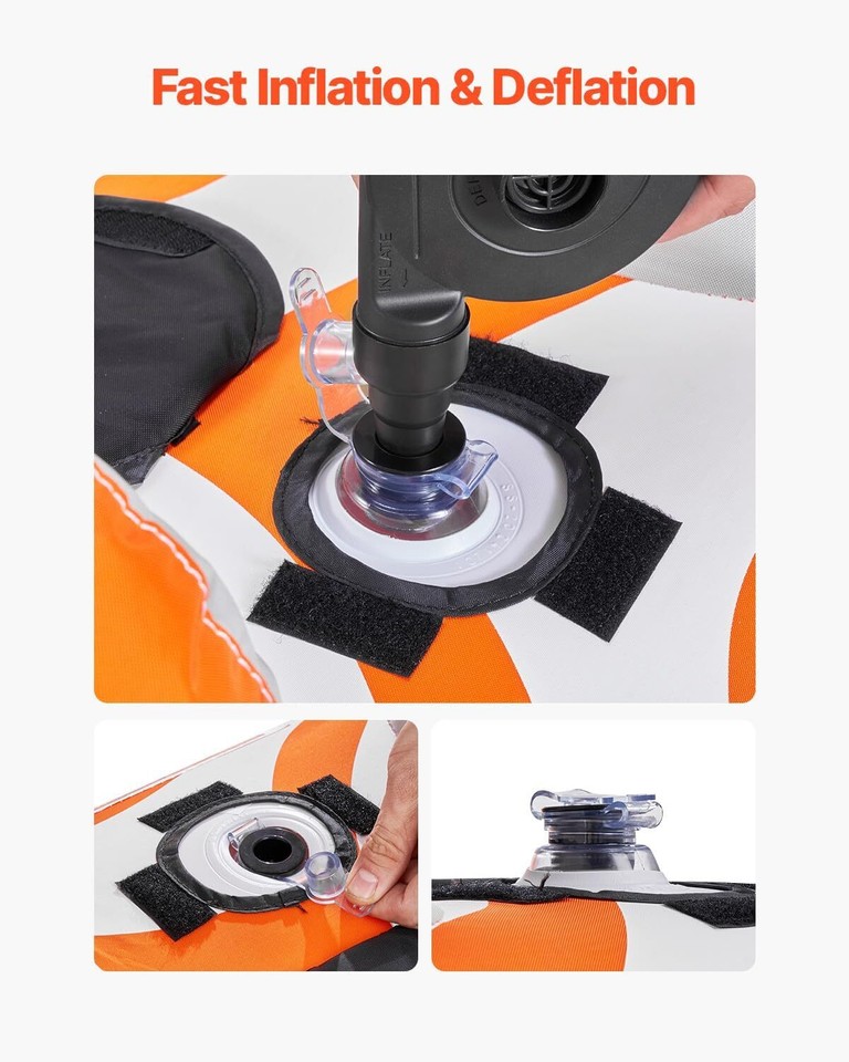 Inflatable Water Sports Towable Raft Boat Tube 2 Person Tow Behind Lake ...