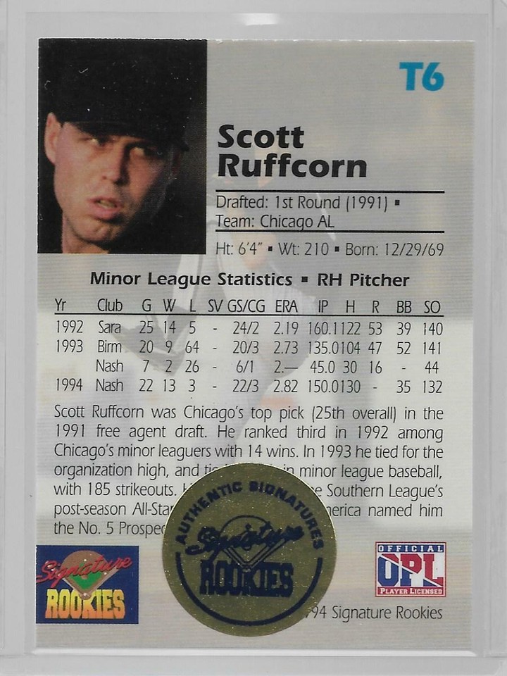 1994 Signature Rookies Draft Picks Top Prospects Signatures #T6 Scott ...