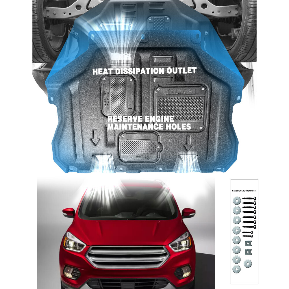 For Ford Escape 2013-2019 Auto Under Engine Mud Flaps Guard Black | eBay