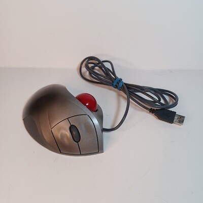 Logitech Trackman Wheel Mouse USB Optical Trackball Mouse Silver T-BB18 ...