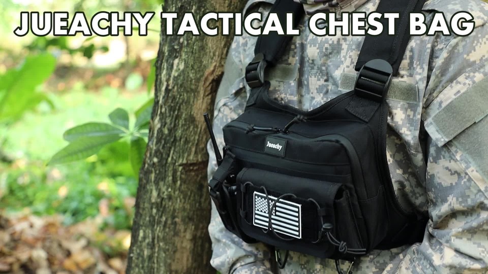 Sports Chest Bag For Men, Water Resistant Lightweight Front Chest Pack ...