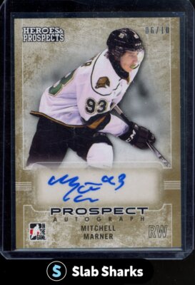 2014 LEAF HEROES & PROSPECTS MITCH MARNER PROSPECT AUTOGRAPH GOLD /10 ...