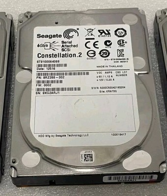Lot of 7x ST91000640SS Seagate Constellation 1TB 7.2K 6G SAS 2.5 ...