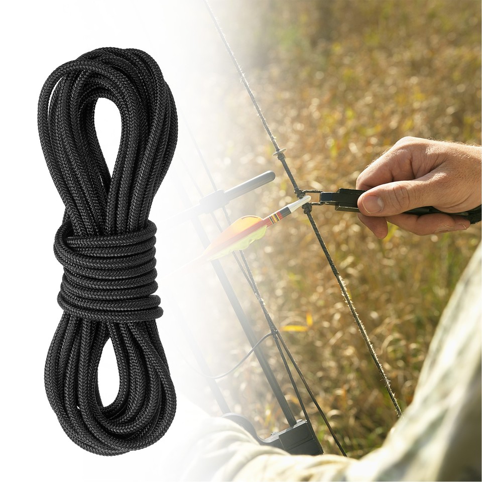 2pcs Archery D Loop Rope 10 FT, Bow String Release Nocking Loop, Black ...