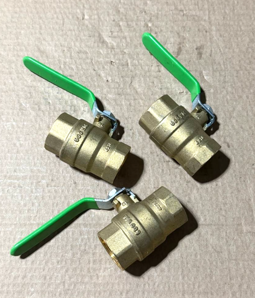 Lot of 3 Matco-Norca Brass Full Port Ball Valve 1" NSF61-8 | eBay