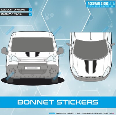 Bonnet Stickers for Citroen Berlingo Van Stripe Van Bonnet Decal (004 ...