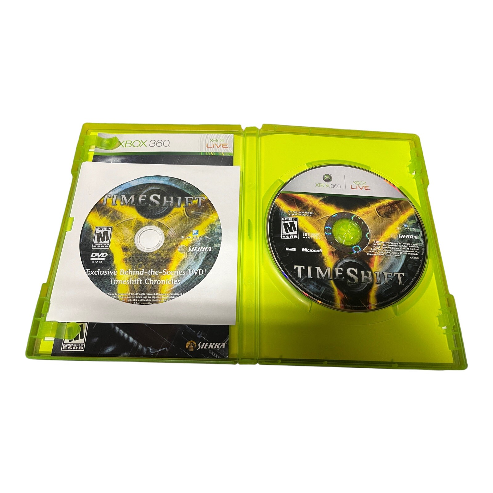 Used Complete TimeShift (Microsoft Xbox 360, 2007) With DVD Free ...