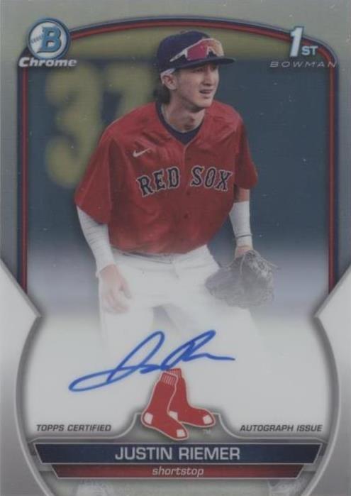 2023 Bowman Draft - Chrome Prospect Autographs Justin Riemer #CDA-JRI ...