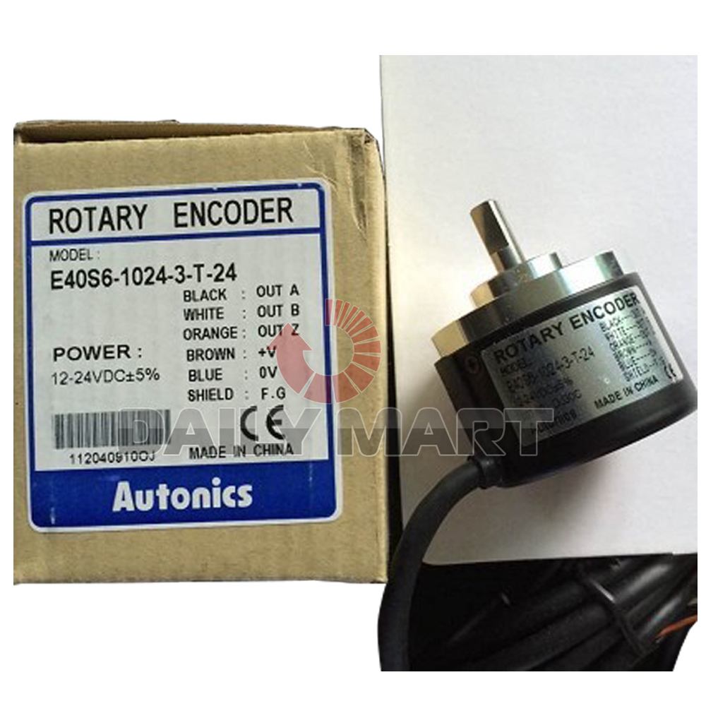 New in Box Autonics E40S6-1024-3-T-24 Shaft Type Incremental Rotary ...