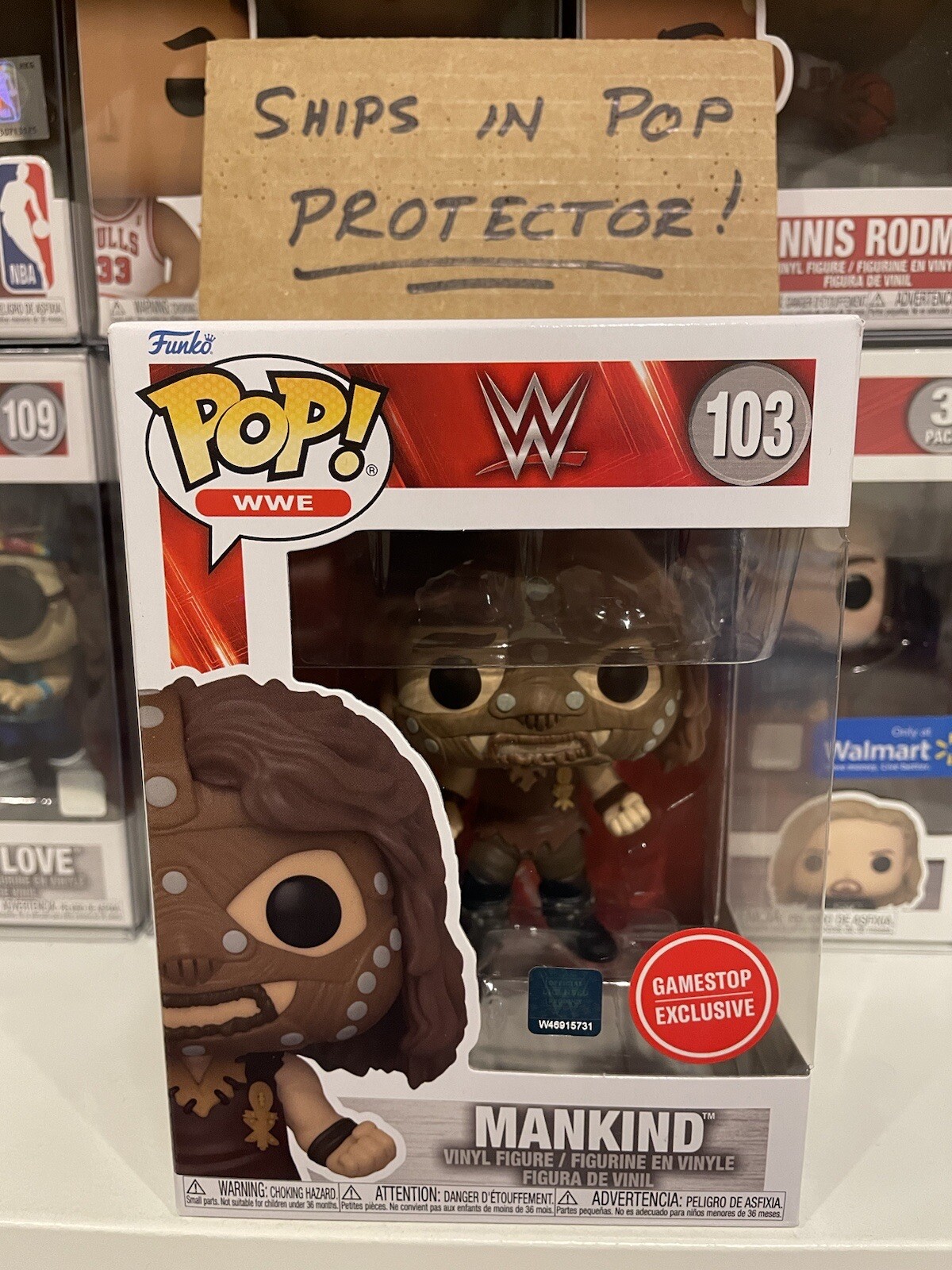 VAULTED! Funko Pop! WWE MANKIND #103 Mick Foley GAMESTOP! NM-MINT! In ...