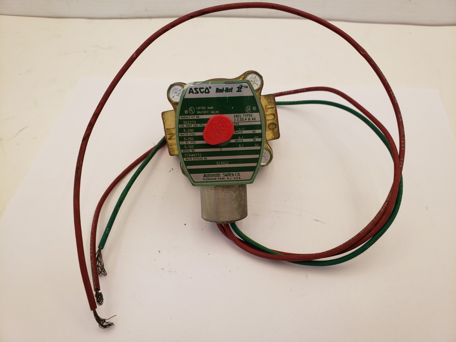 ASCO RED HAT MP-C-080 238210-032D SOLENOID VALVE, 3/8" NPT | eBay